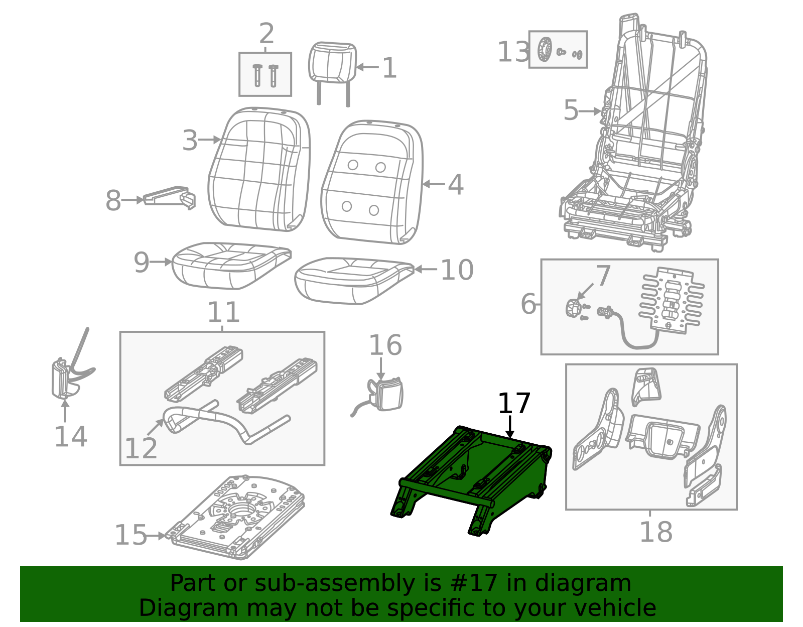 2014-2025 Ram Seat Riser 68240434AA | Mopar Parts Canada