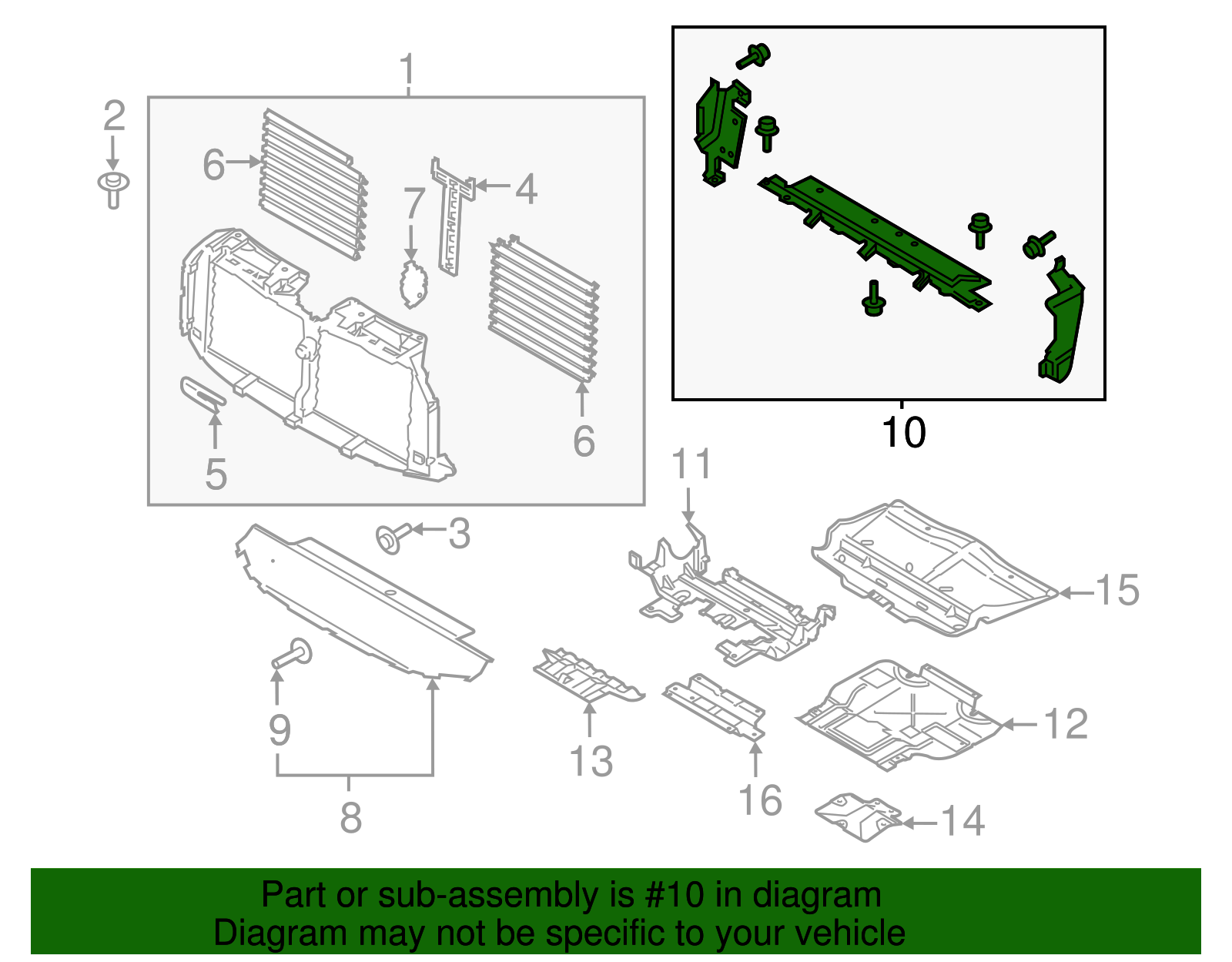 2018-2020 Ford F-150 Upper Deflector JL3Z-8327-C | Ford OEM Parts Outlet