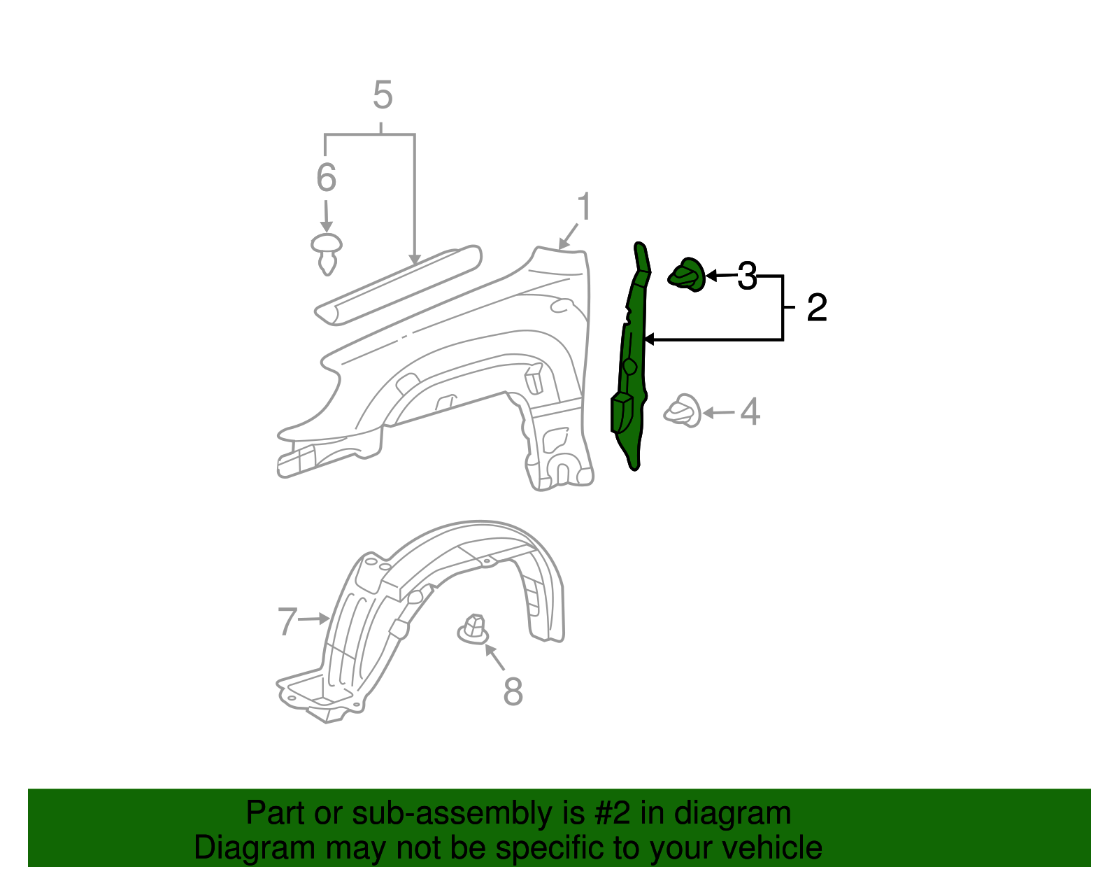 2003-2009 Toyota 4Runner Protector 53827-35031 | Toyota Parts Center