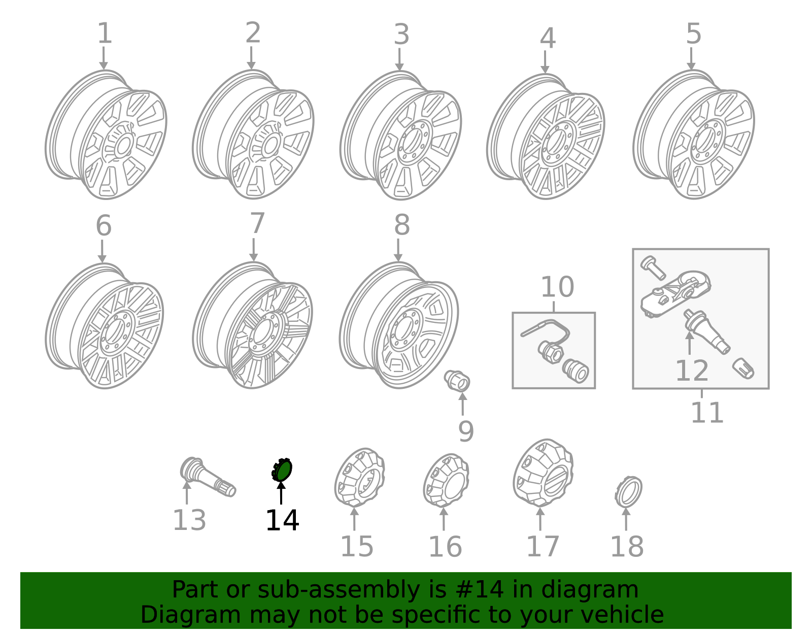 2018-2022 Ford F-350 Super Duty | Wheel Cap | HC3Z-1130-A | Walls' Ford ...