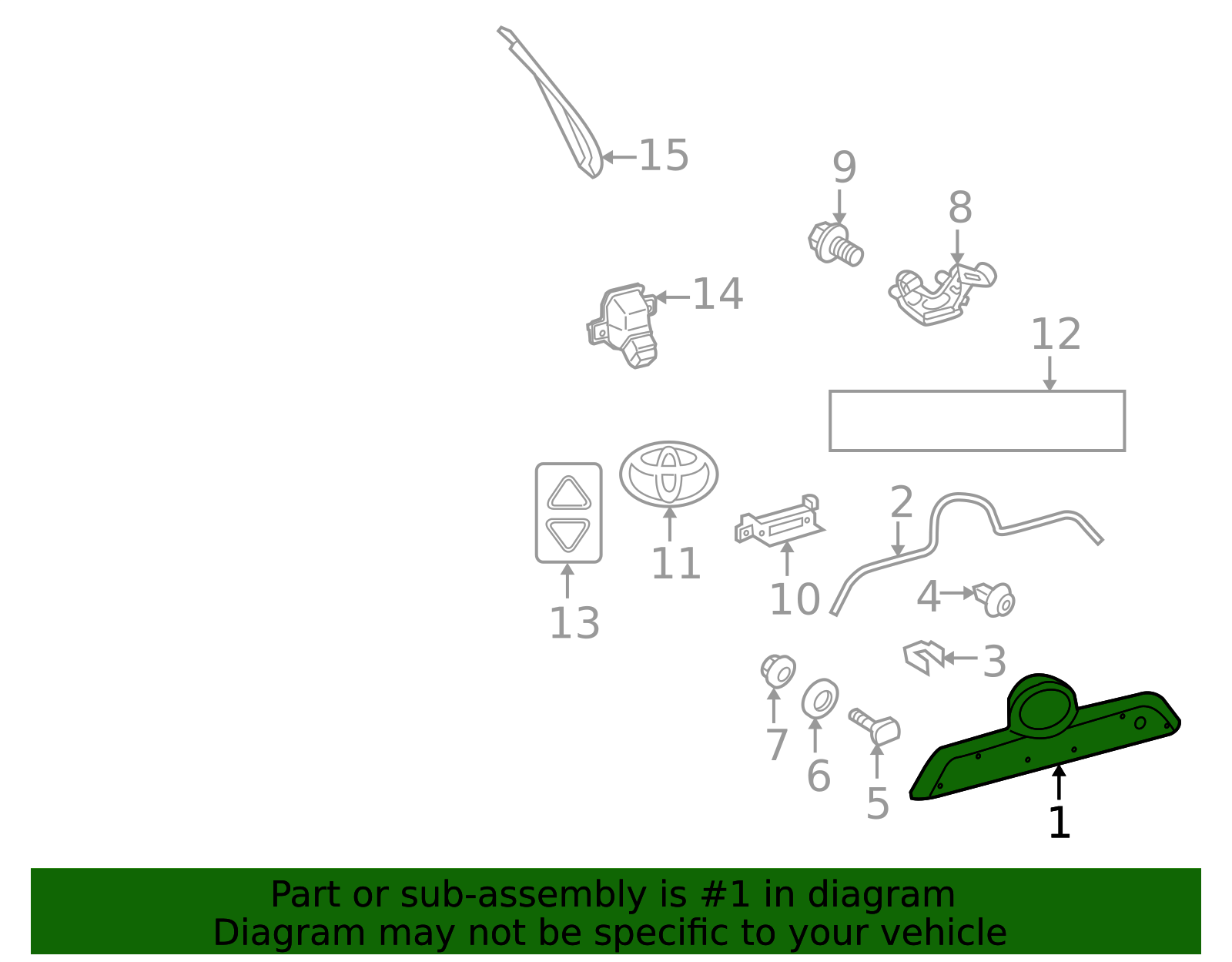 Genuine Toyota 4Runner Rear Liftgate Garnish 76811-35380 | Frontier Toyota