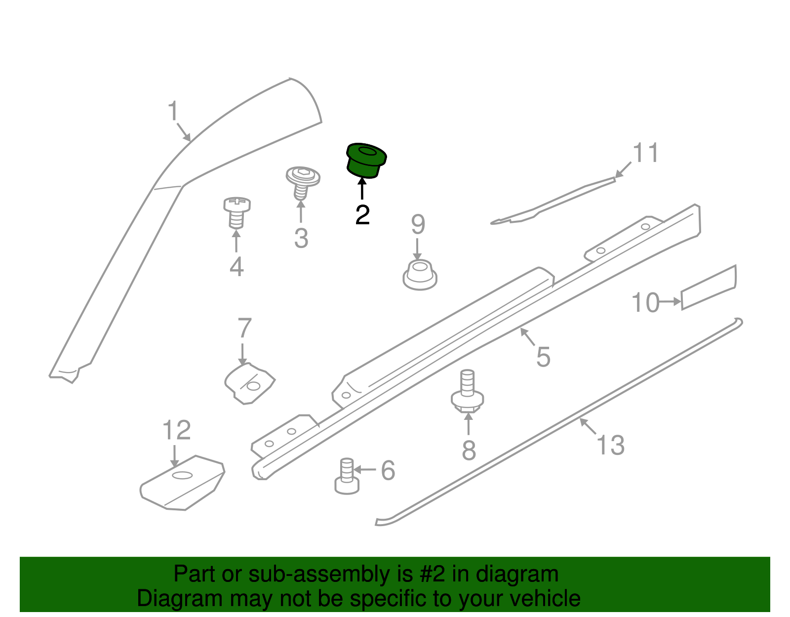 2009-2024 Nissan GT-R Pillar Molding Grommet 76848-4N010 | Scott Evans ...