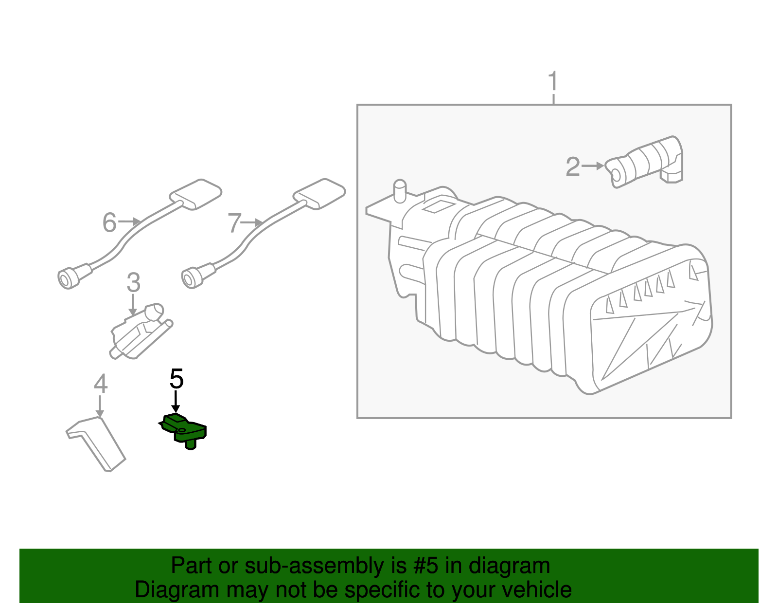 2009-2015 Chevrolet Manifold Absolute Pressure (MAP) Sensor 12644569 ...