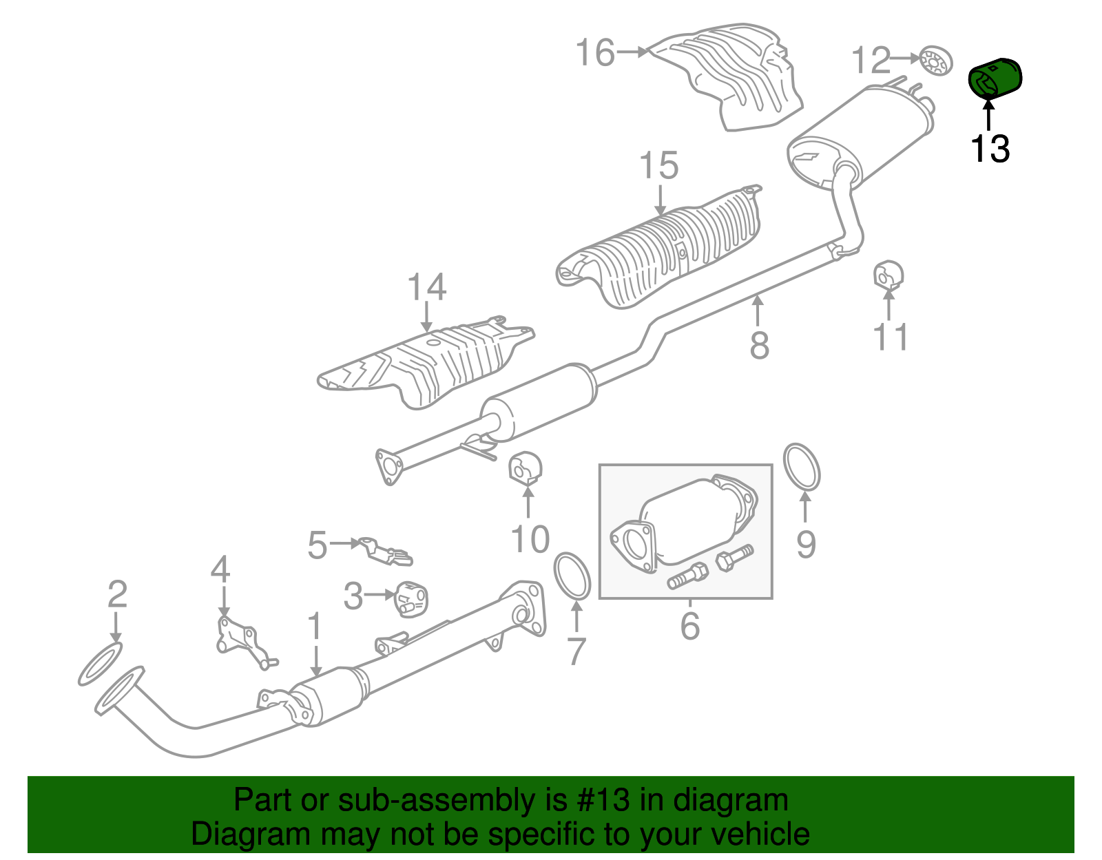 2013-2015 Honda Accord Finish Pipe 18310-T2F-A02 | Cheaper Honda Parts
