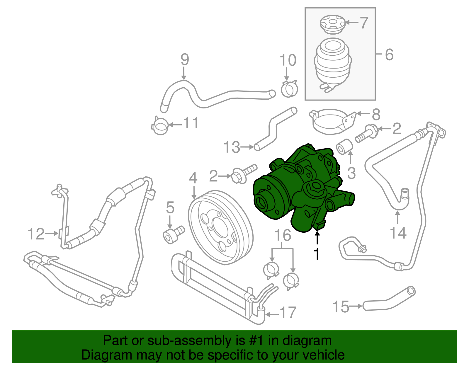8R0-145-153-D - Power Steering Pump 2011-2012 Audi Q5 | Audi OEM Parts Guy