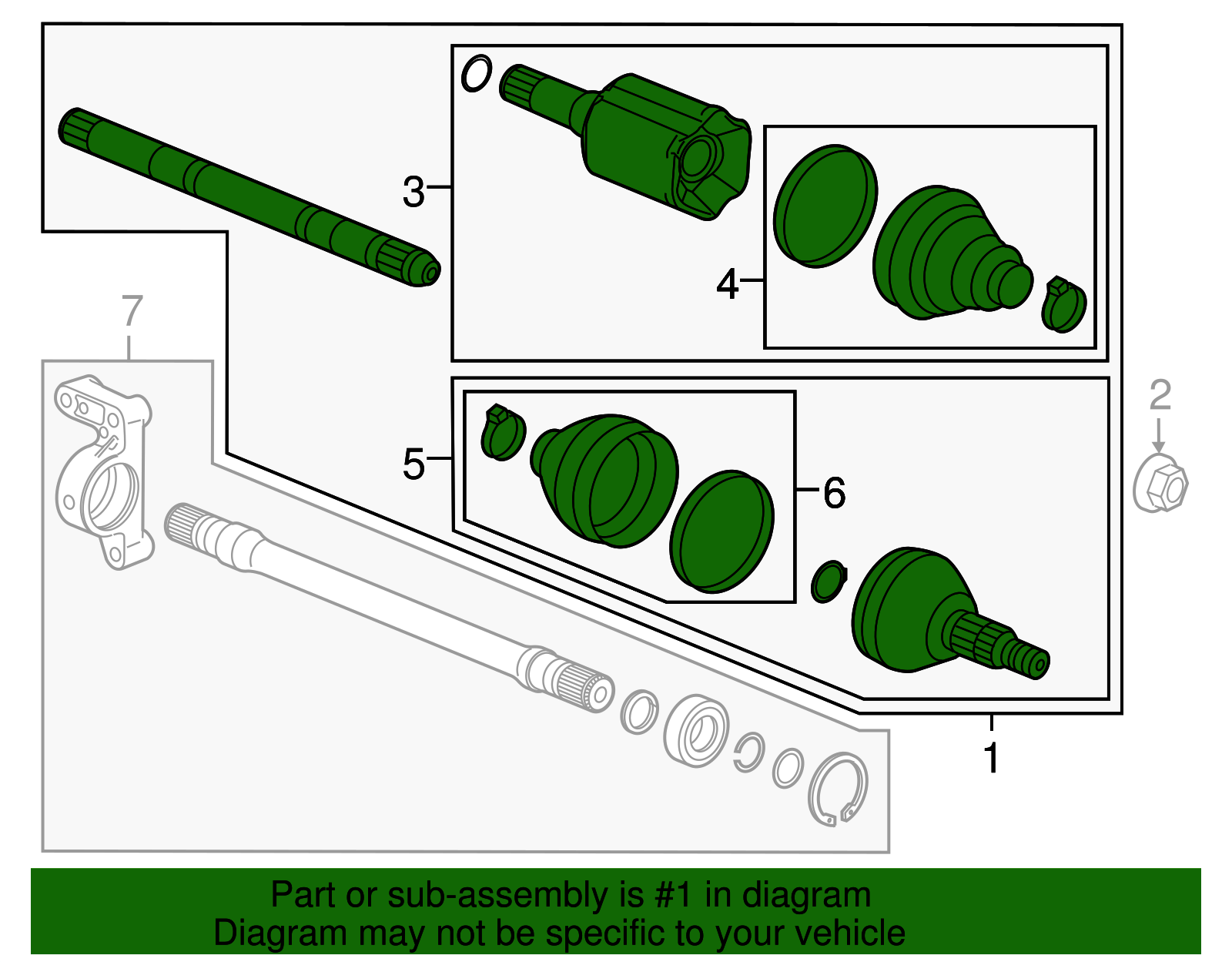 2016-2019 GM Front Passenger Side Half-Shaft Assembly 84576601 GM ...