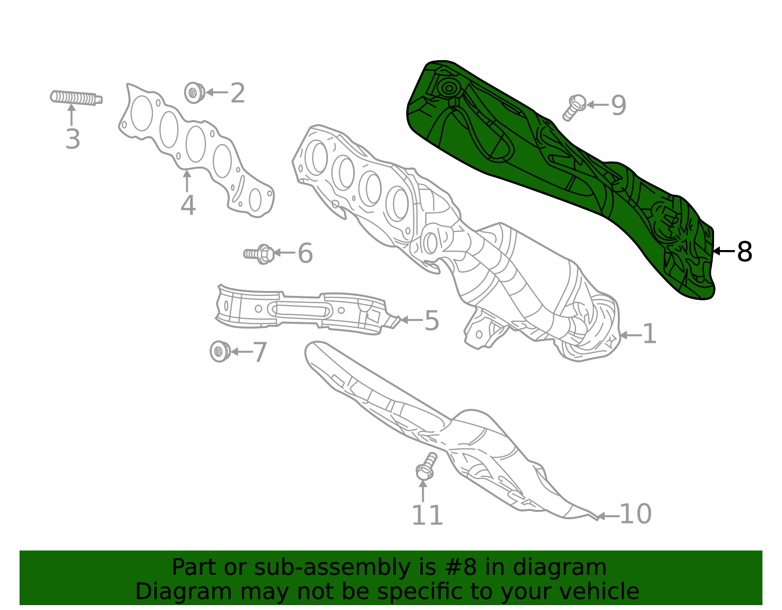 2019-2025 Toyota Exhaust Manifold Heat Shield 17167-F2050 | Toyota ...