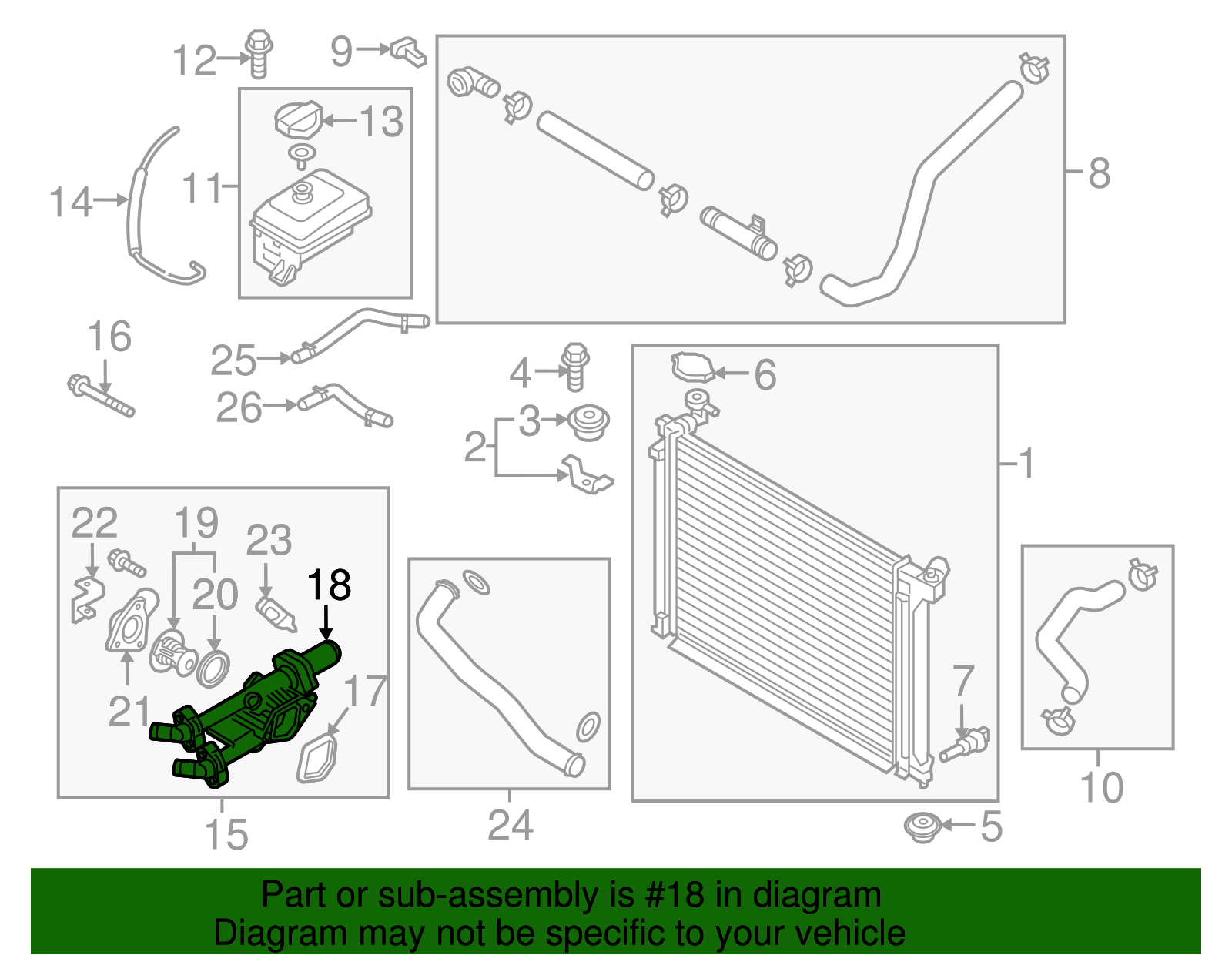 2015-2020 Hyundai Thermostat Housing 25620-2GTA0 | OEM Parts Online