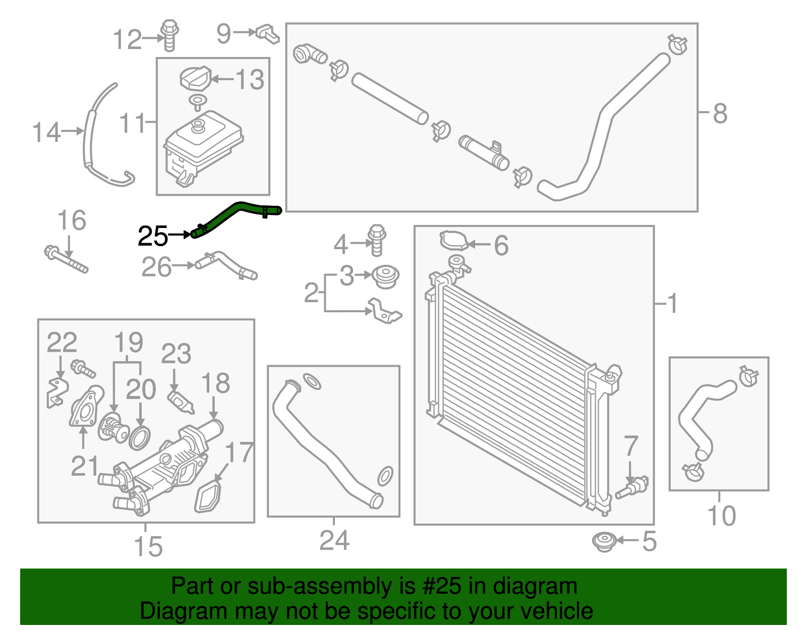 2015-2020 Hyundai By-Pass Hose 25469-2GTA0 | World OEM Parts Hyundai
