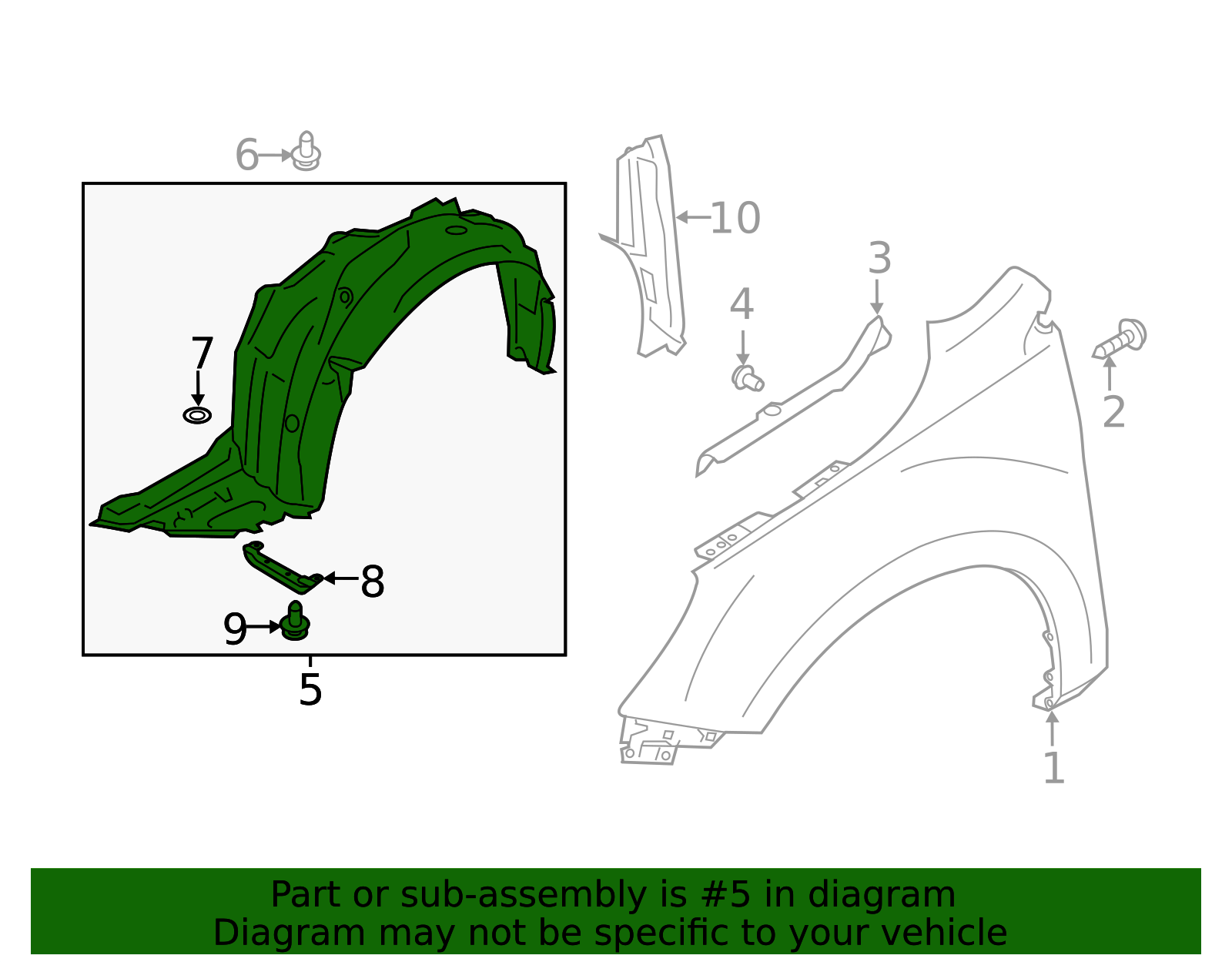 59110AN06A - Fender Liner 2022-2025 Subaru Outback | Subaru Factory ...