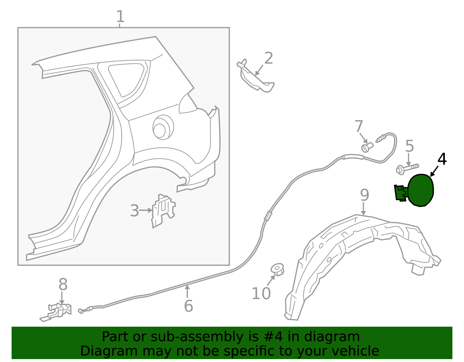 Genuine Official Toyota Fuel Door part# 77350-0R030 for 2013-2018 ...