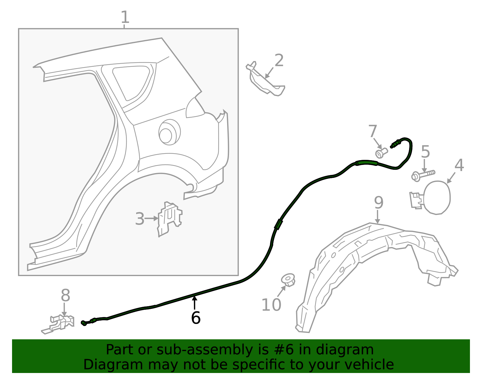 77035-0R030 - Release Cable - OEM Genuine Toyota Parts