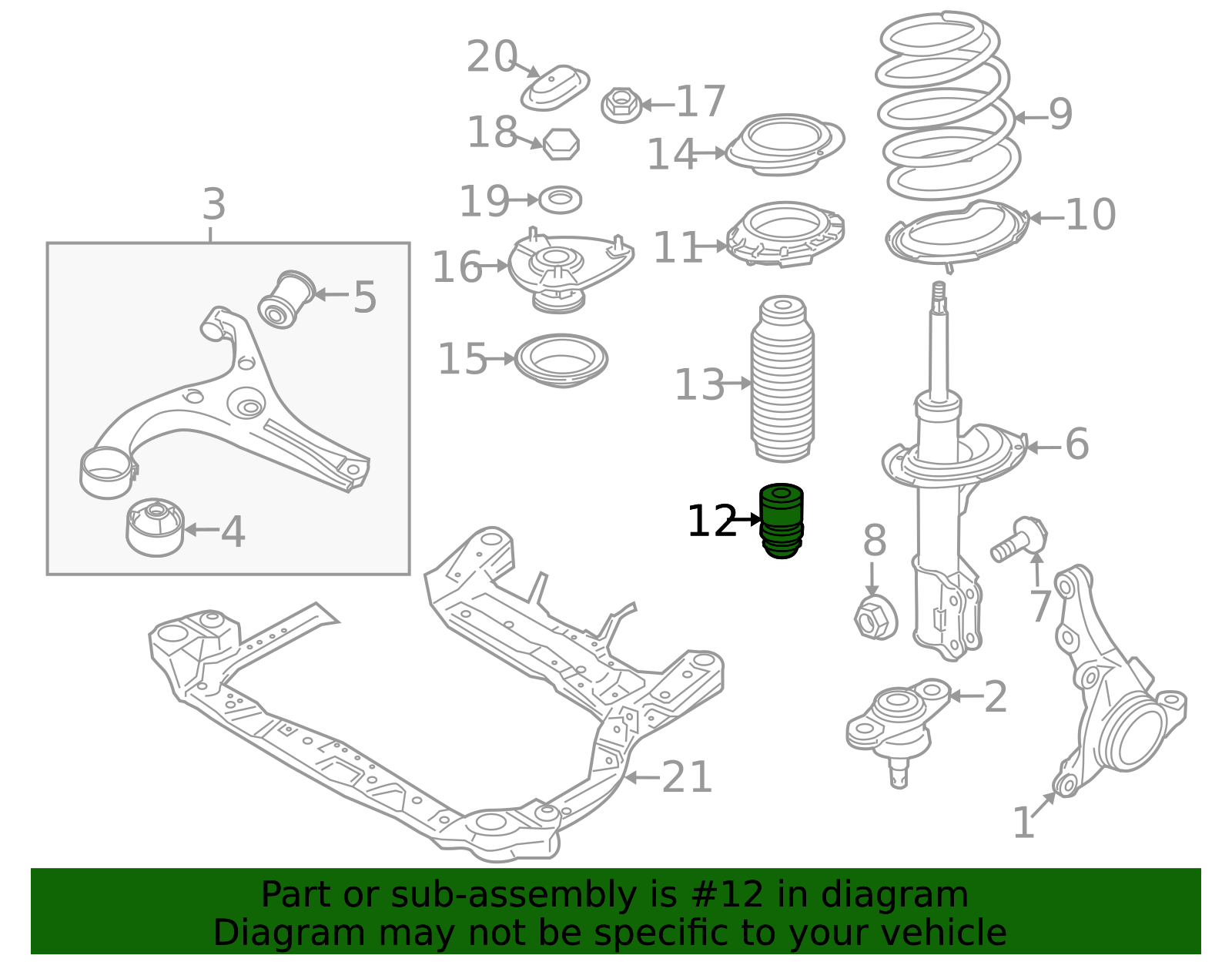 54626-2K000 - Strut Bumper 2006-2013 Kia | Kia.Parts Store