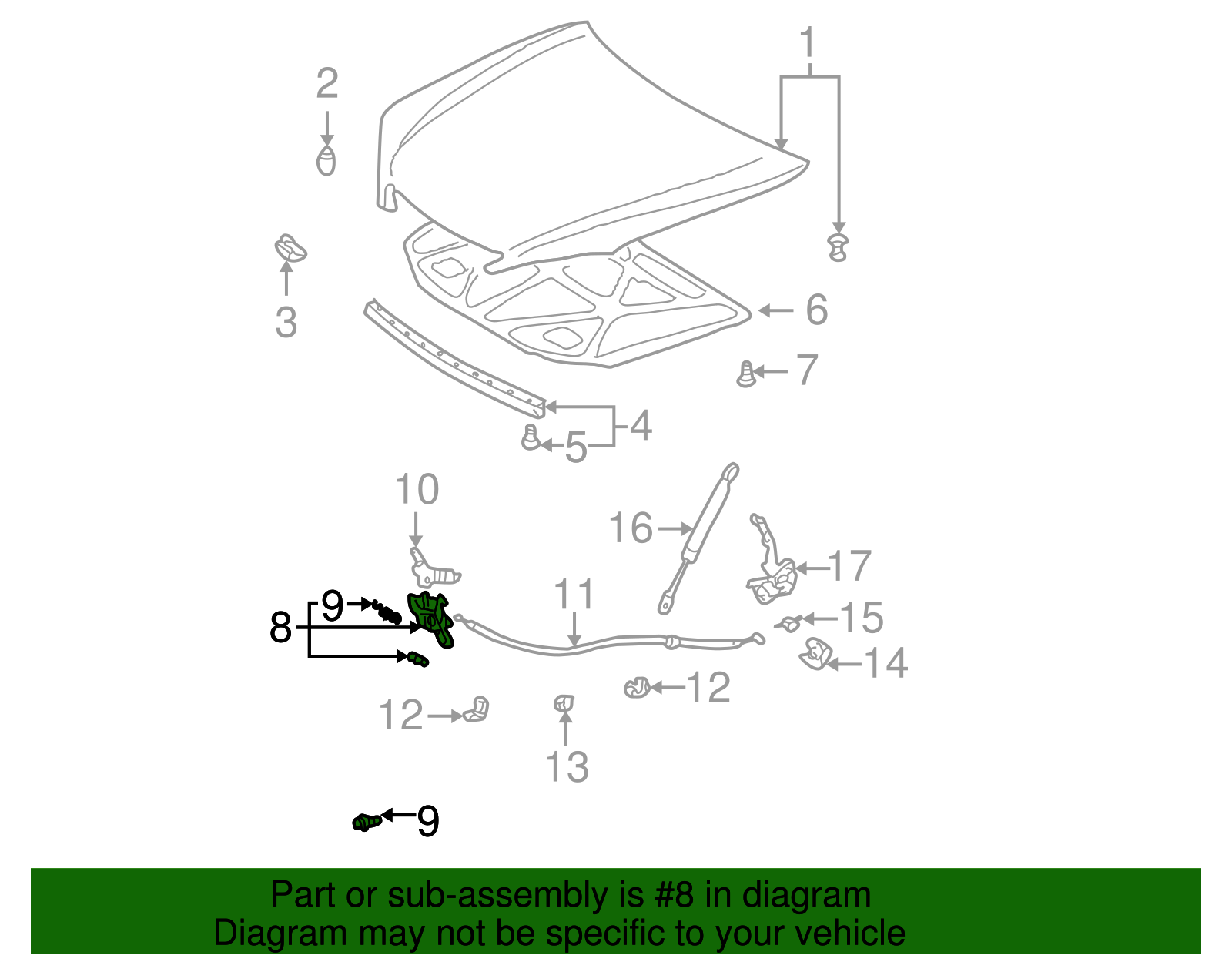 53510-AA080 - Latch Assembly 2003-2006 Toyota Camry | Toyota San Diego ...