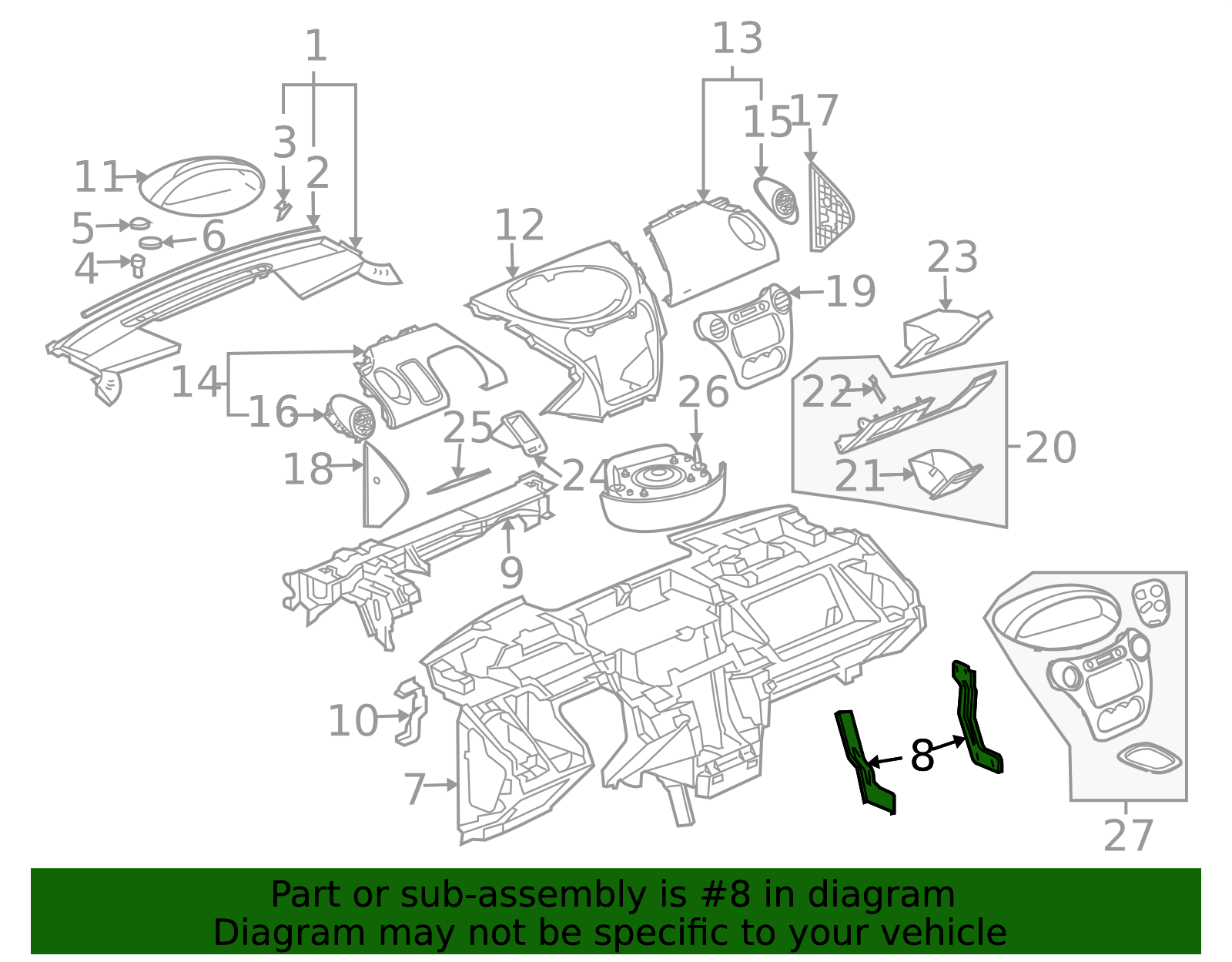 22672216 - Instrument Panel Brace | Partners Chevy