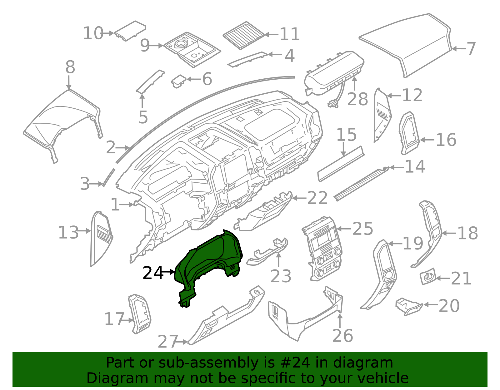 Dash Cluster Bezel - OEM Finish for Clear Display | AutoNation Parts
