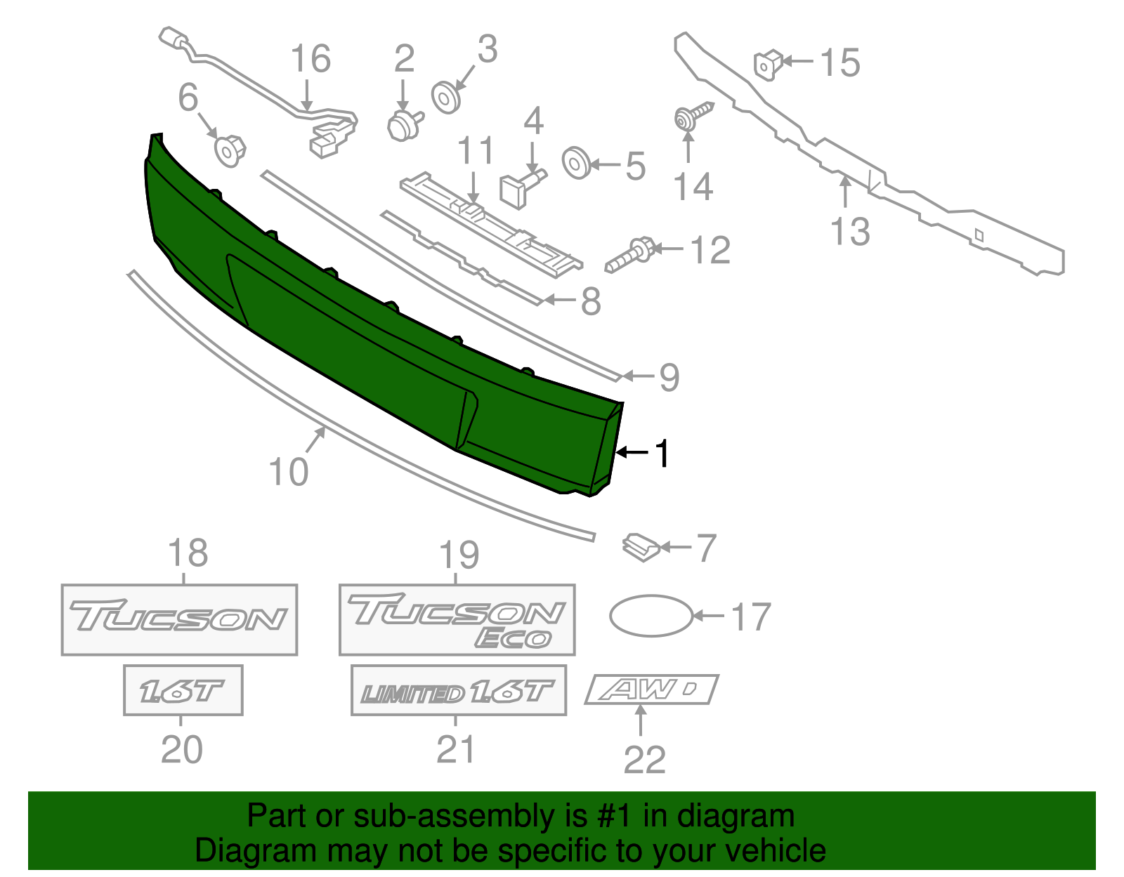 2016-2018 Hyundai Tucson Finish Panel 87371-D3110 | OEM Parts Online