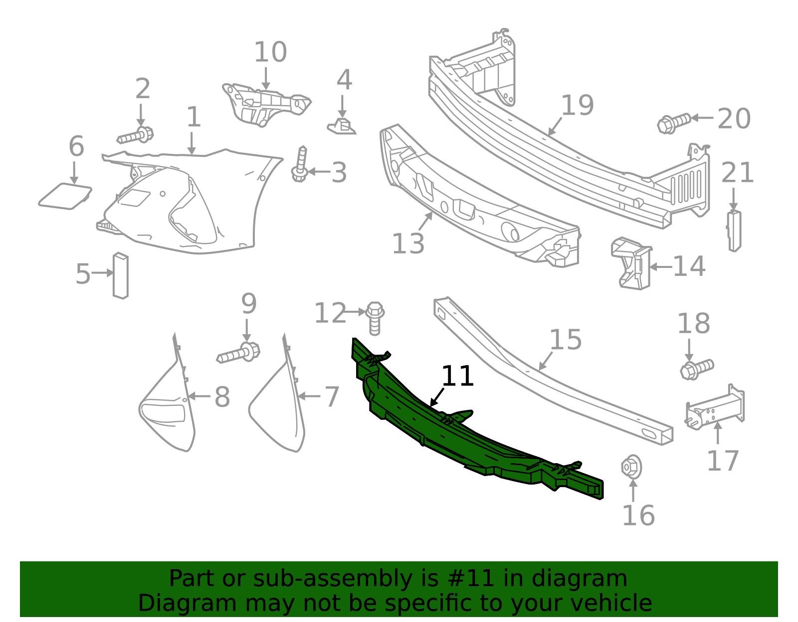 Genuine Toyota Lower Absorber part# 52618-47111 for 2017-2022 Toyota ...