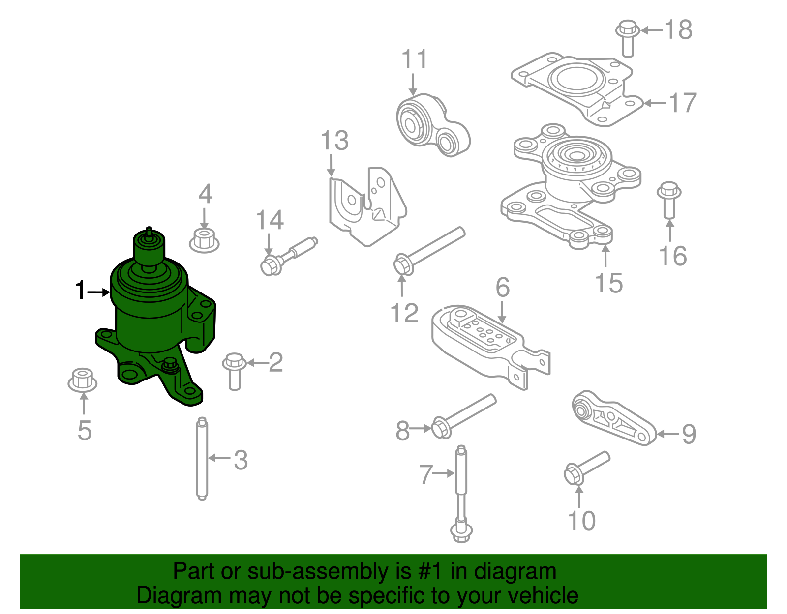 Genuine OEM Ford Part - Engine Mount Bracket DP5Z-6038-B | Genuine OEM ...