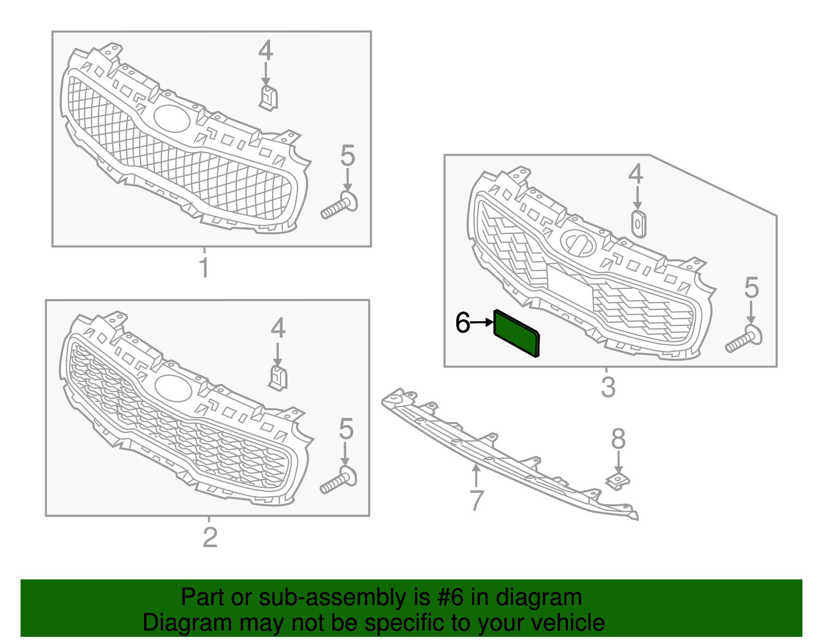2017-2019 Kia Sportage | Grille Assembly Cover | 86356-D9710 | Kia Auto ...