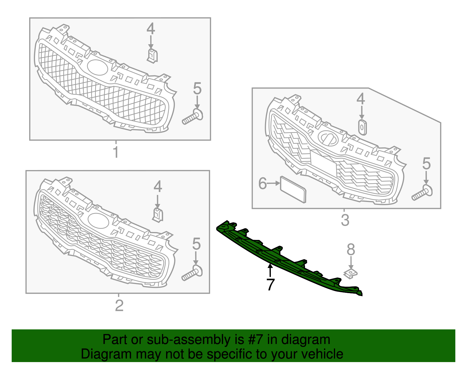 2017-2019 Kia Sportage Lower Grille 86569-D9700 | Kia Automotive Parts