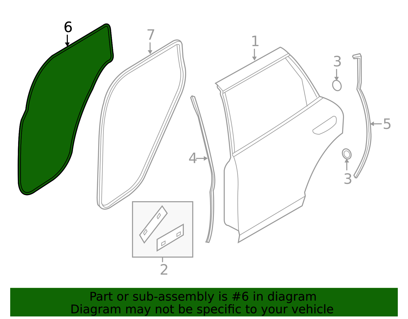 2011-2018 Porsche Cayenne Door Weather-Strip 958-539-911-00 | Parts