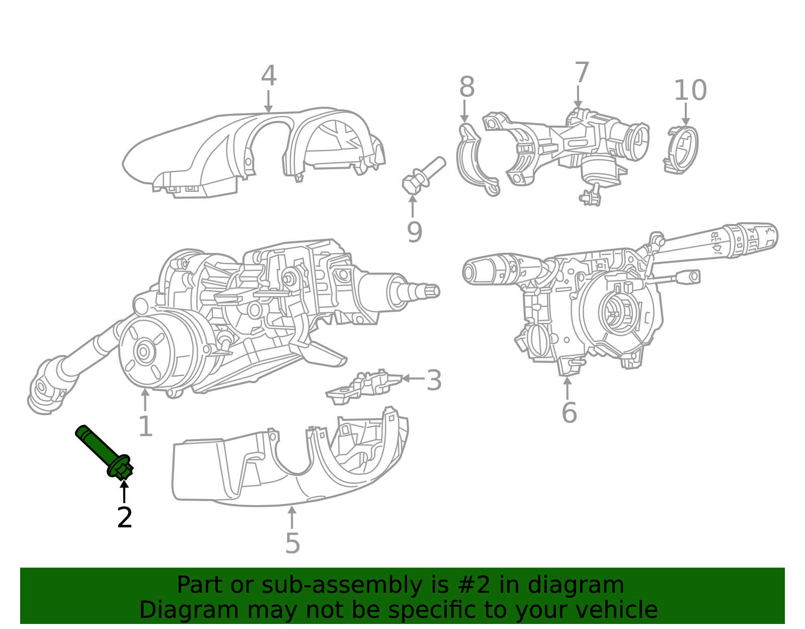 2014-2020 Fiat 500L Steering Column Screw 68201425AA | Mopar Parts Canada