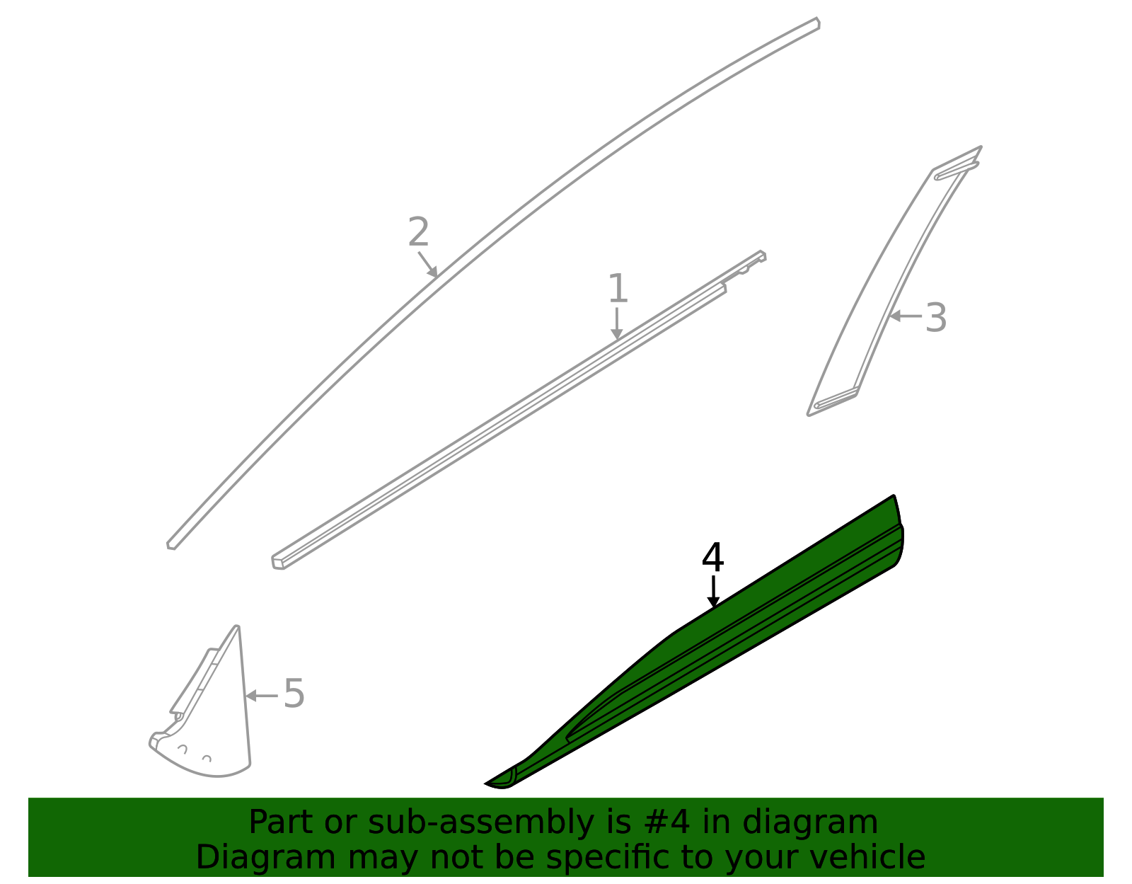 2021-2025 Nissan Rogue Body Side Molding 80870-6RR1B | Bill Kay Nissan ...