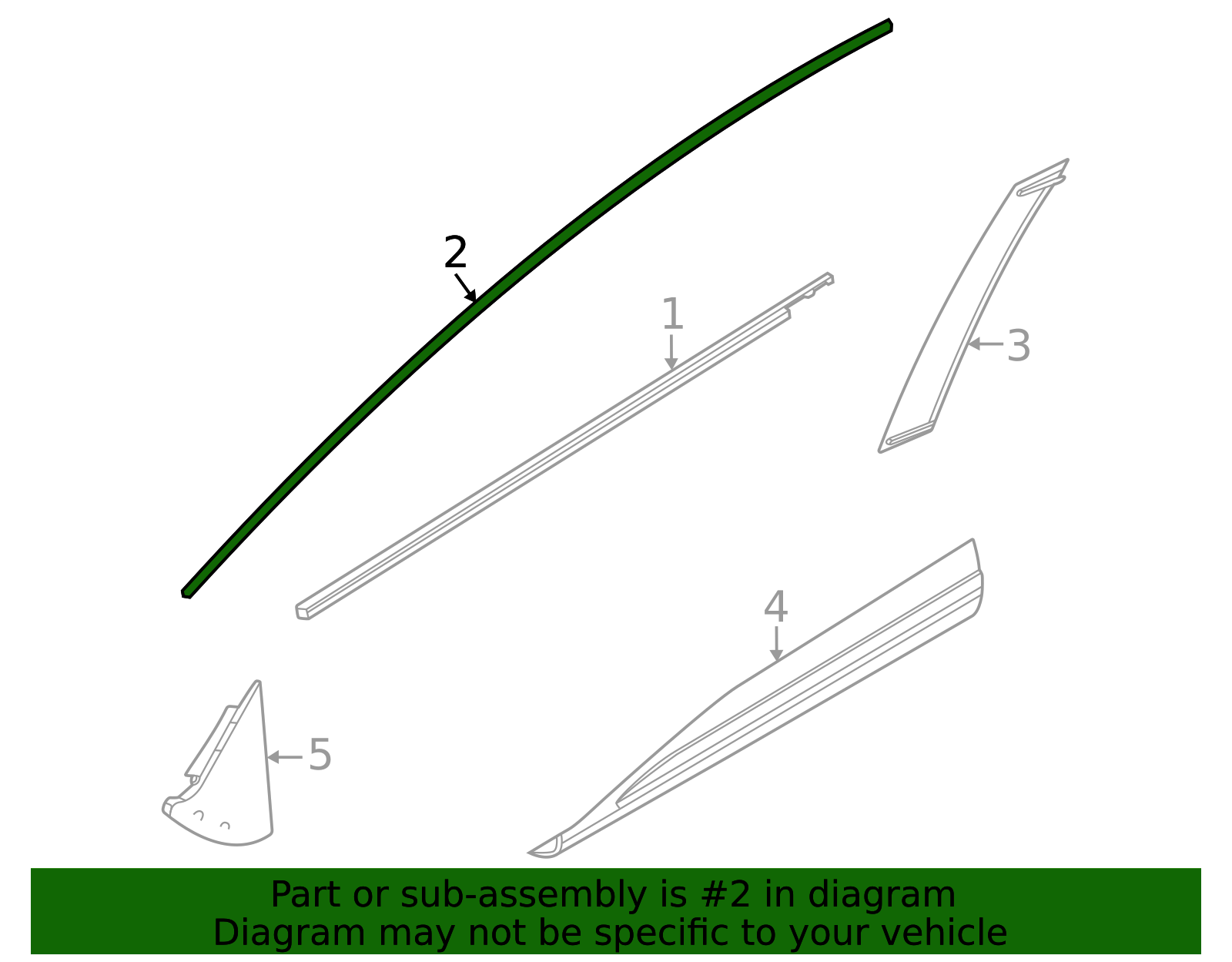2021-2025 Nissan Rogue Frame Molding 80283-6RA0A | Nissan Parts Store