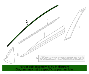 2021-2025 Nissan Rogue Frame Molding 80283-6RA0A | Nissan Parts Central