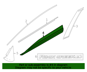 2021-2025 Nissan Rogue Body Side Molding 80871-6RR1A | Nissan Parts Central