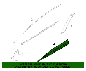 2021-2025 Nissan Rogue Body Side Molding 80870-6RR1A | OEM Parts Online