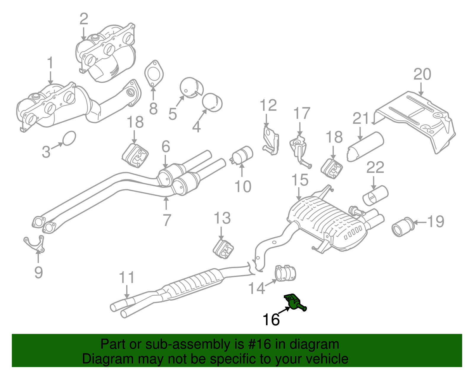 18-30-7-526-848 - 2006-2013 BMW - Rear Muffler Front Bracket | BMWPartsHub