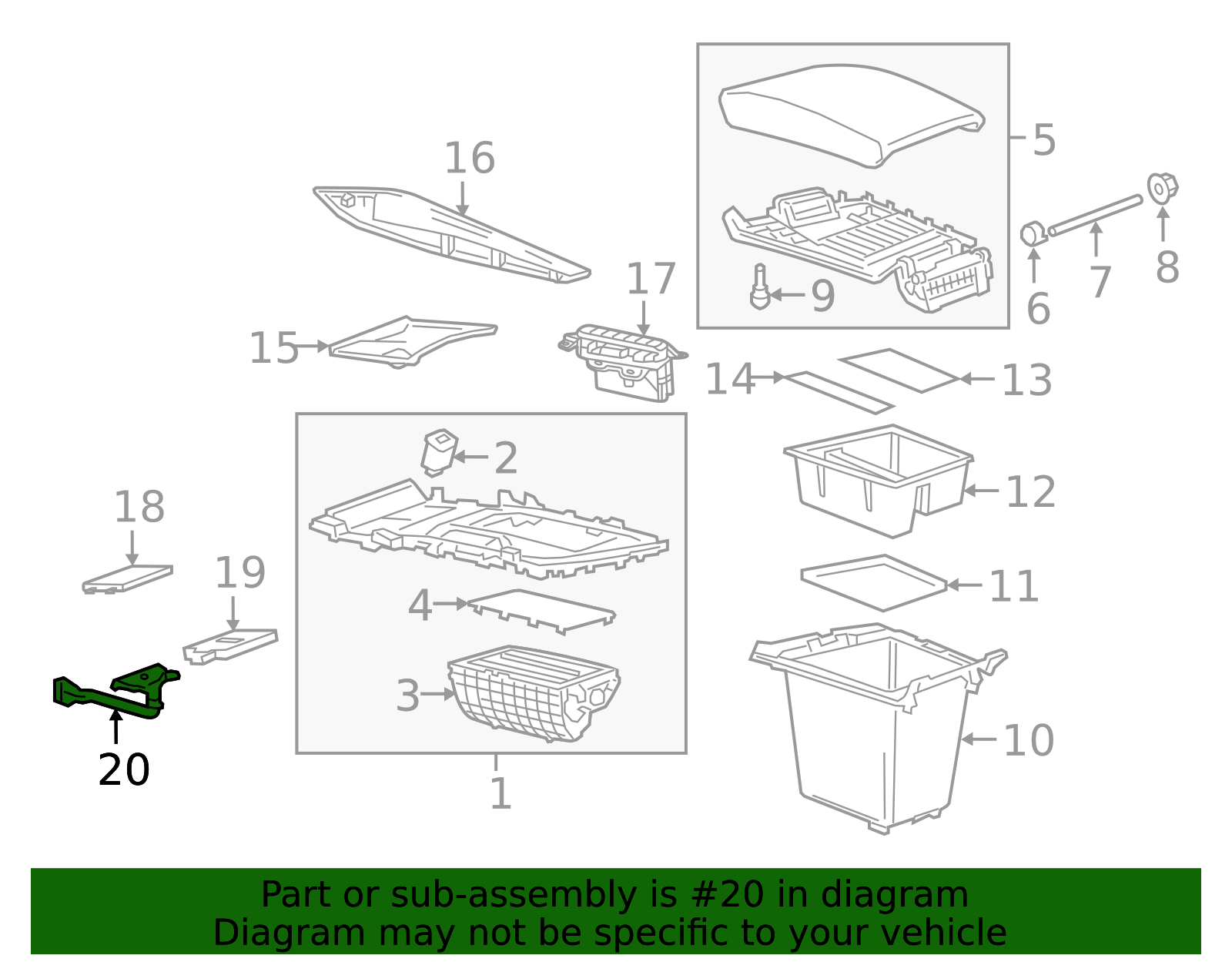 2018-2024 Buick Enclave Front Floor Console Auxiliary Cooling Duct ...