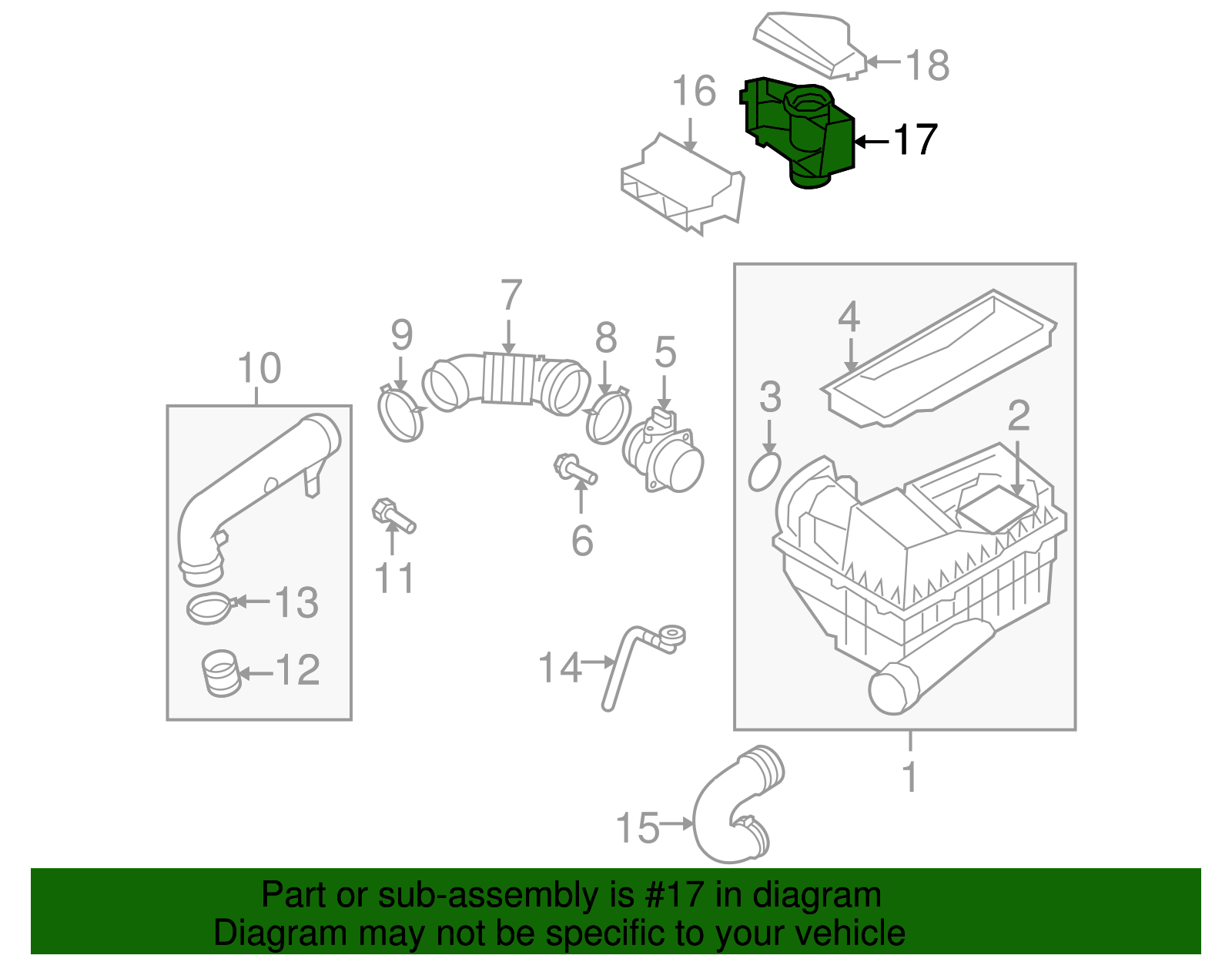 1K0-805-962-E-9B9 - Inlet Connector 2009-2018 Volkswagen | Volkswagen ...