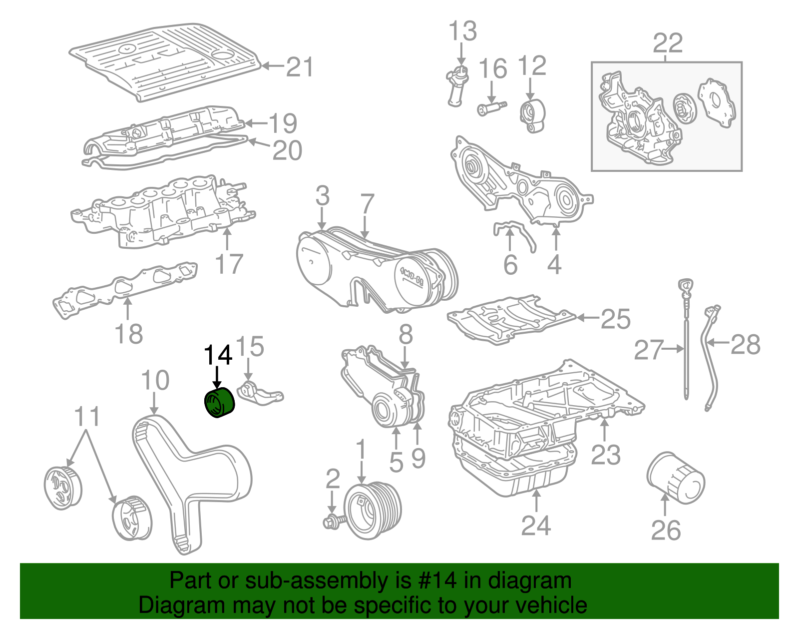 1990-2008 Lexus Idler Pulley 13503-0A010 | SSL Parts