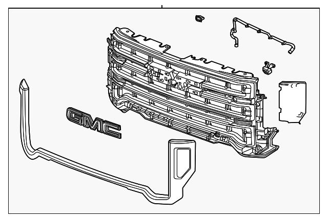 2020-2023 GMC Black Front Grille 84691997 GM | GMPartsDirect.com