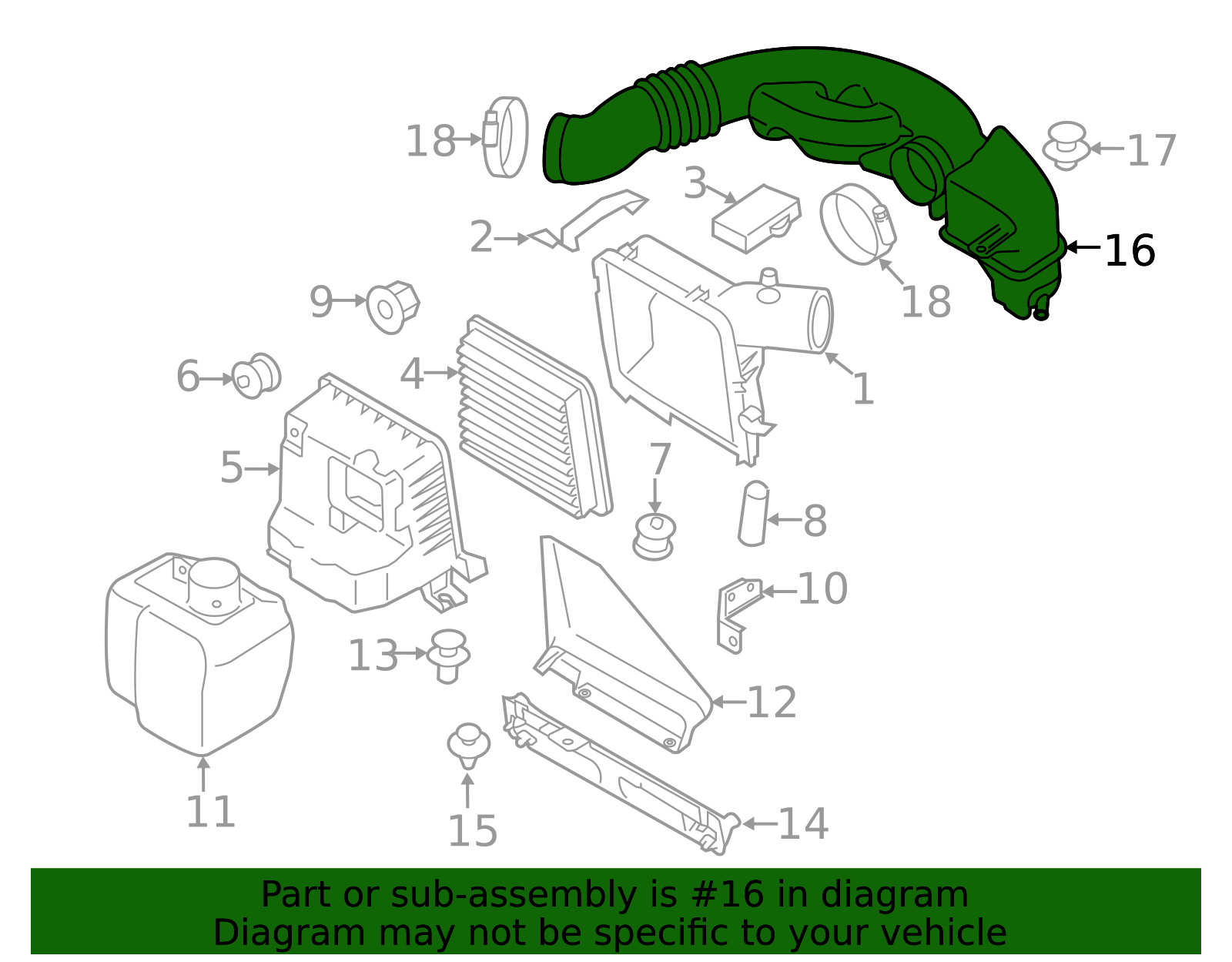 2014-2018 Subaru Forester Inlet Duct 14456AA440 | OEM Parts Online