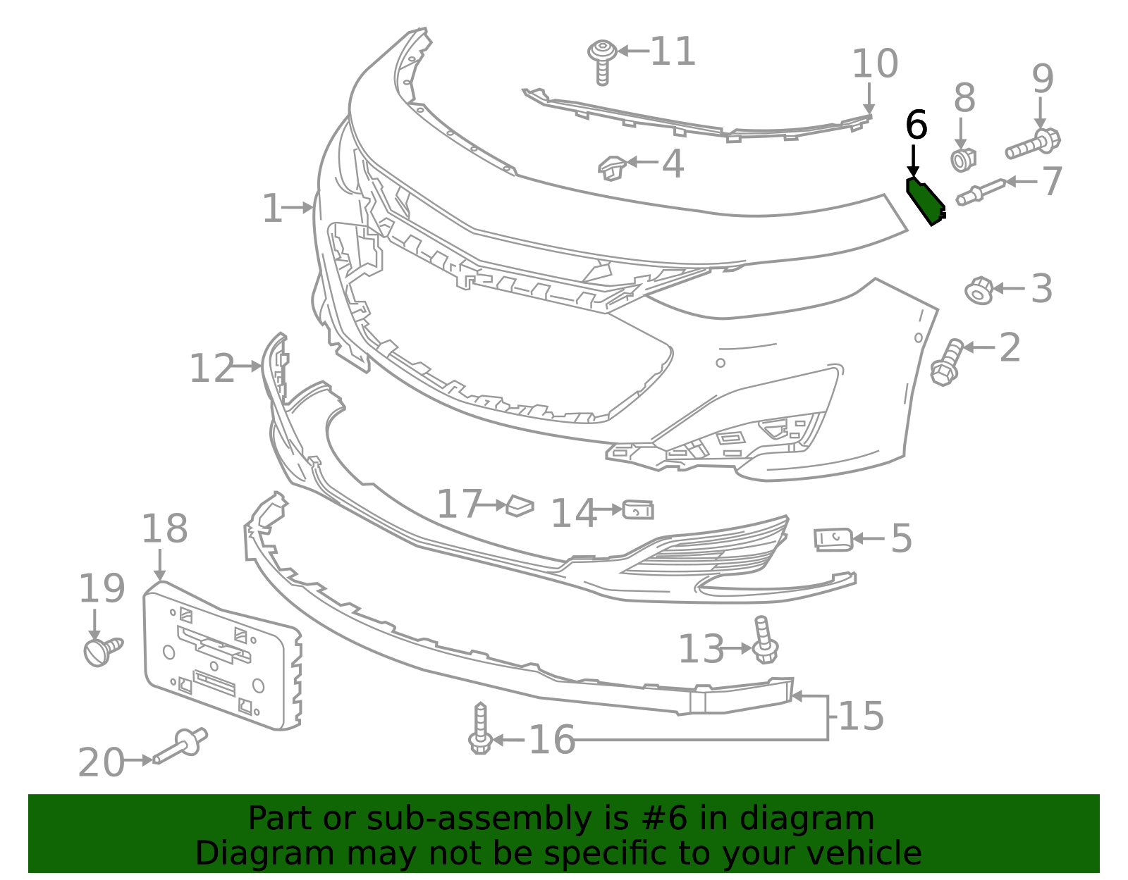 2016-2025 Chevrolet Malibu Passenger Side Front Bumper Fascia ...