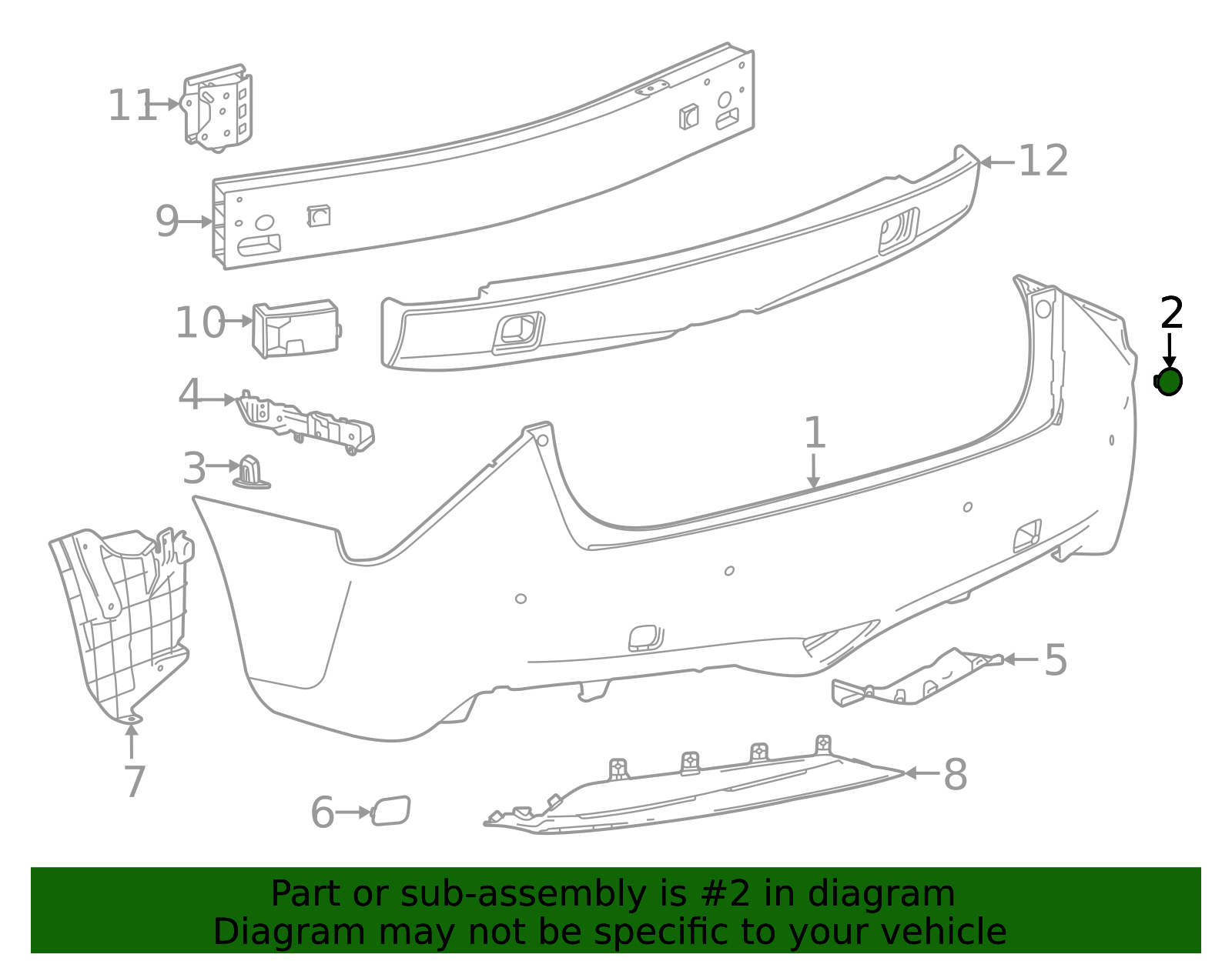 2016-2020 Toyota Mirai Bumper Cover Cap 52162-30915 | Toyota Parts Center