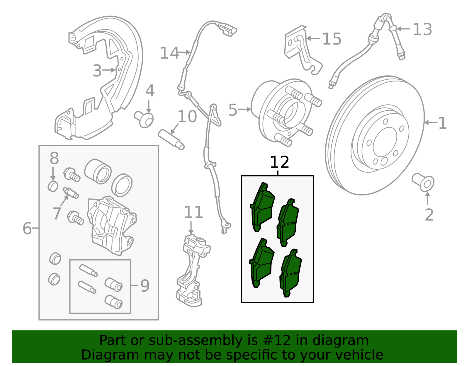 2015-2019 Land Rover 2015-2019 Land Rover - Brake Pads Front LR160435 ...