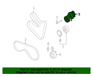 11287545296 - 2007-2010 BMW X5 Serpentine Tensioner (11-28-7-545-296 ...