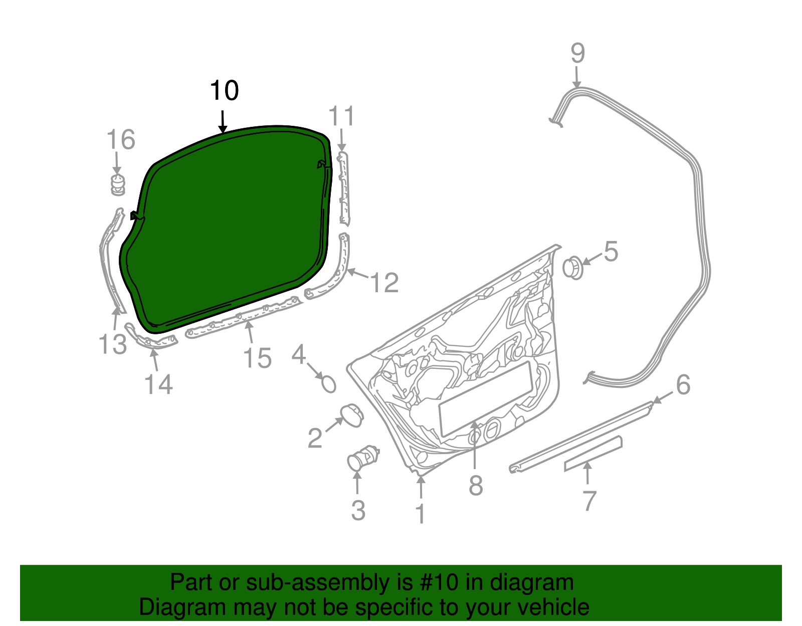 4F0-839-911-B - Door Weather-Strip 2005-2011 Audi | Audi OEM Parts