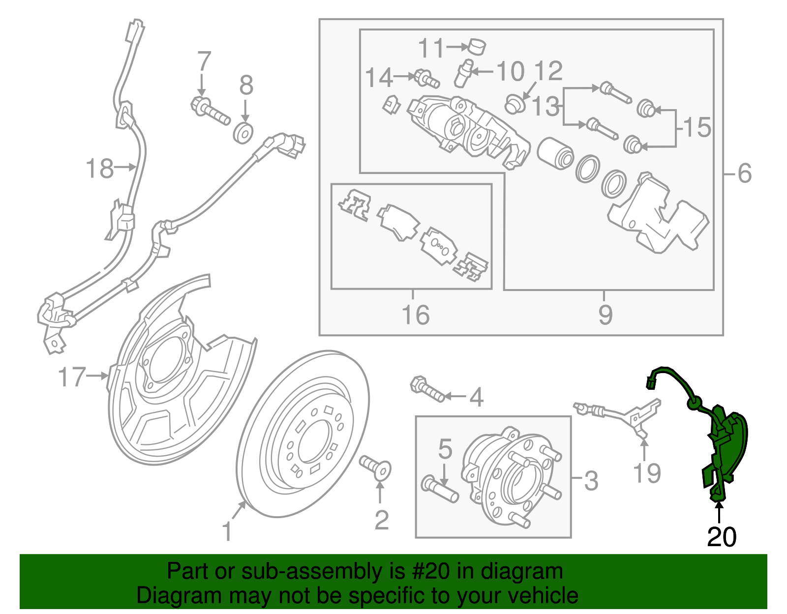 2016-2018 Kia Optima Rear Speed Sensor 59910-D4000 | OEM Parts Online