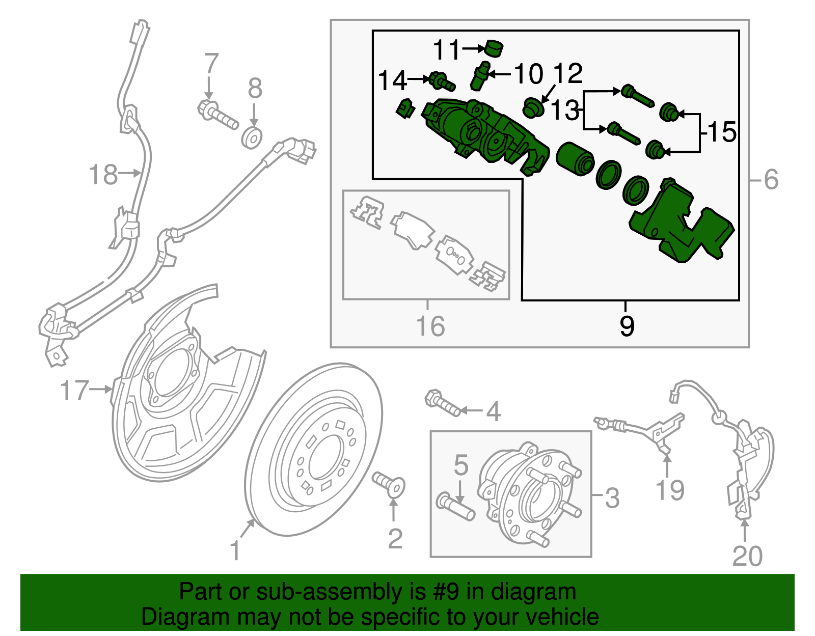 58311-D4A50 - Disc Brake Caliper 2017-2020 Kia Optima | Kia.Parts Store