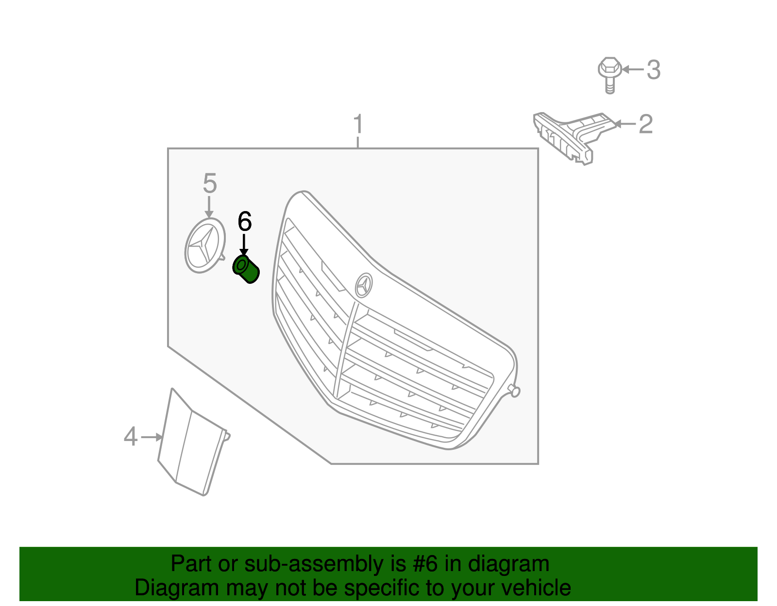 168-997-13-81 - Emblem Grommet 2000-2020 Mercedes-Benz | Mercedes-Benz ...