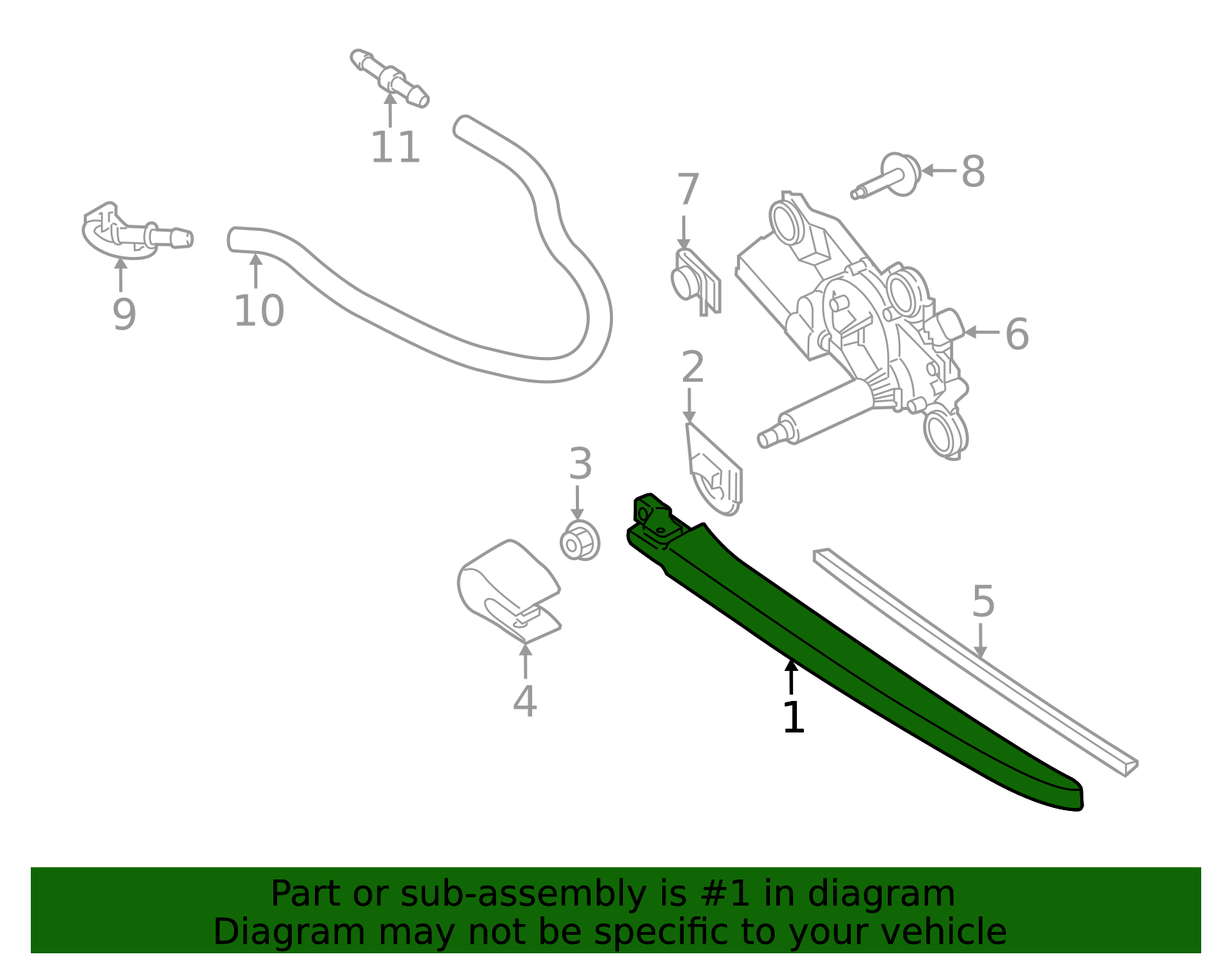 2016-2018 Volvo Wiper Arm 31457161 | TascaParts.com