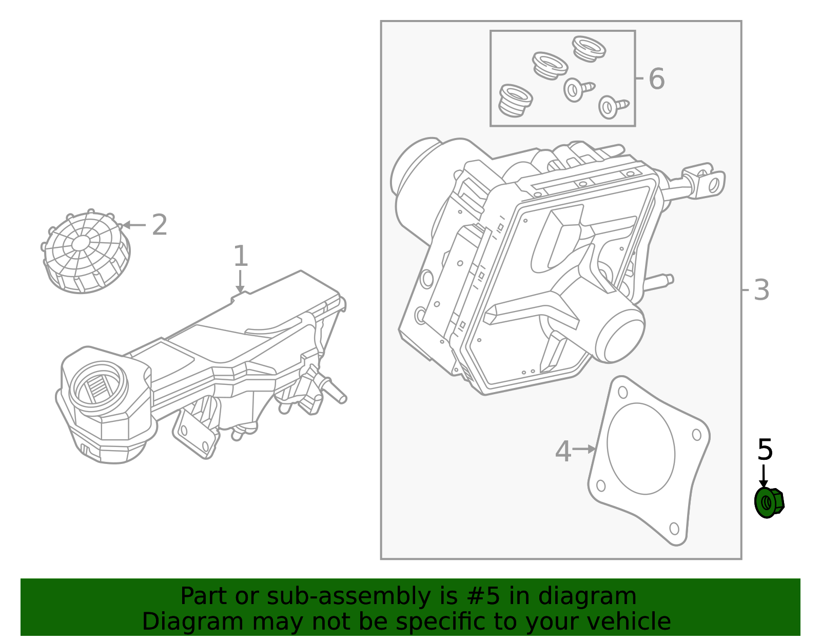 Genuine OEM Ford Part - Power Brake Booster Nut W520513-S437 | Genuine ...