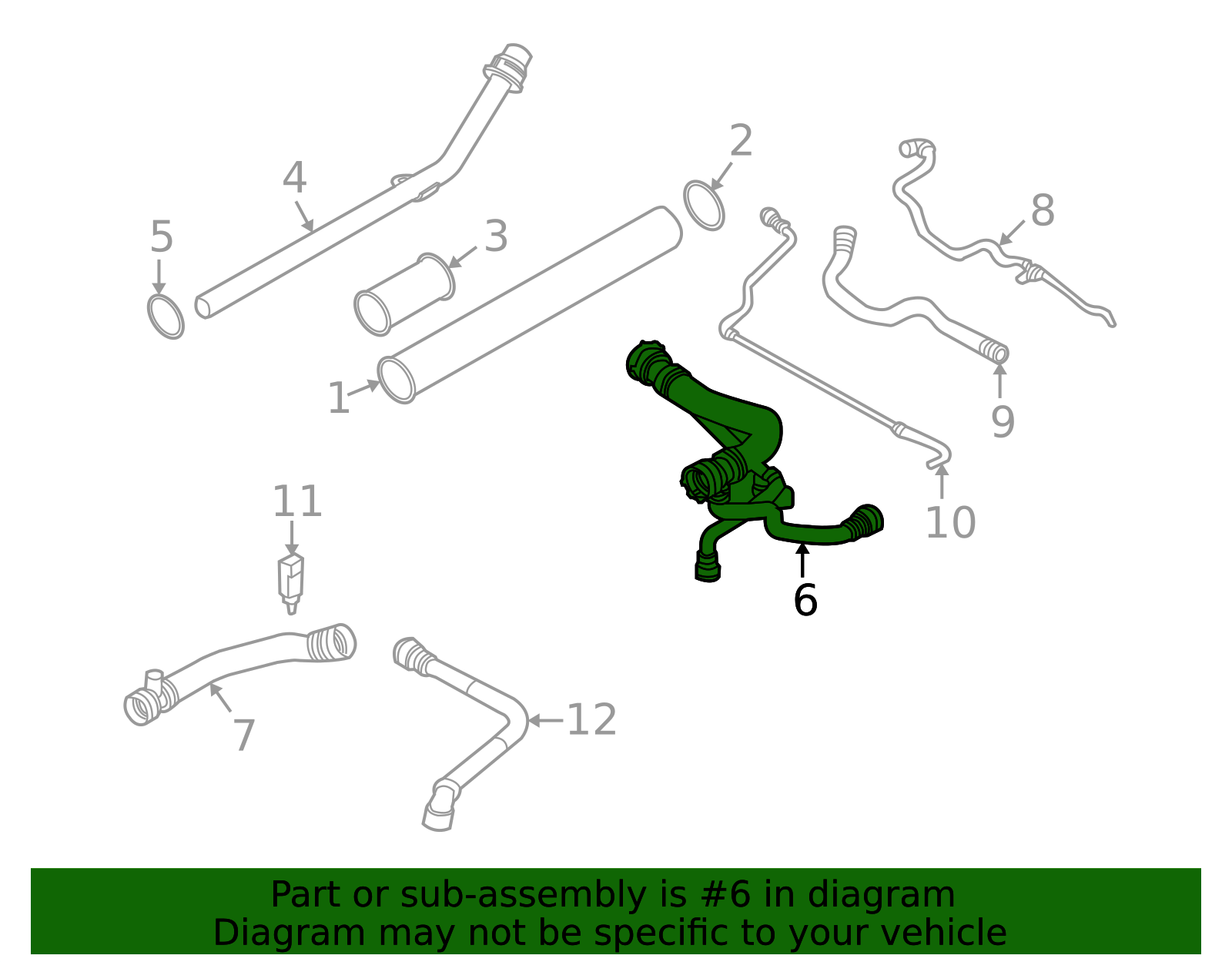17-12-7-519-248 - Upper Hose - 2004-2005 BMW | BMW Parts Exchange