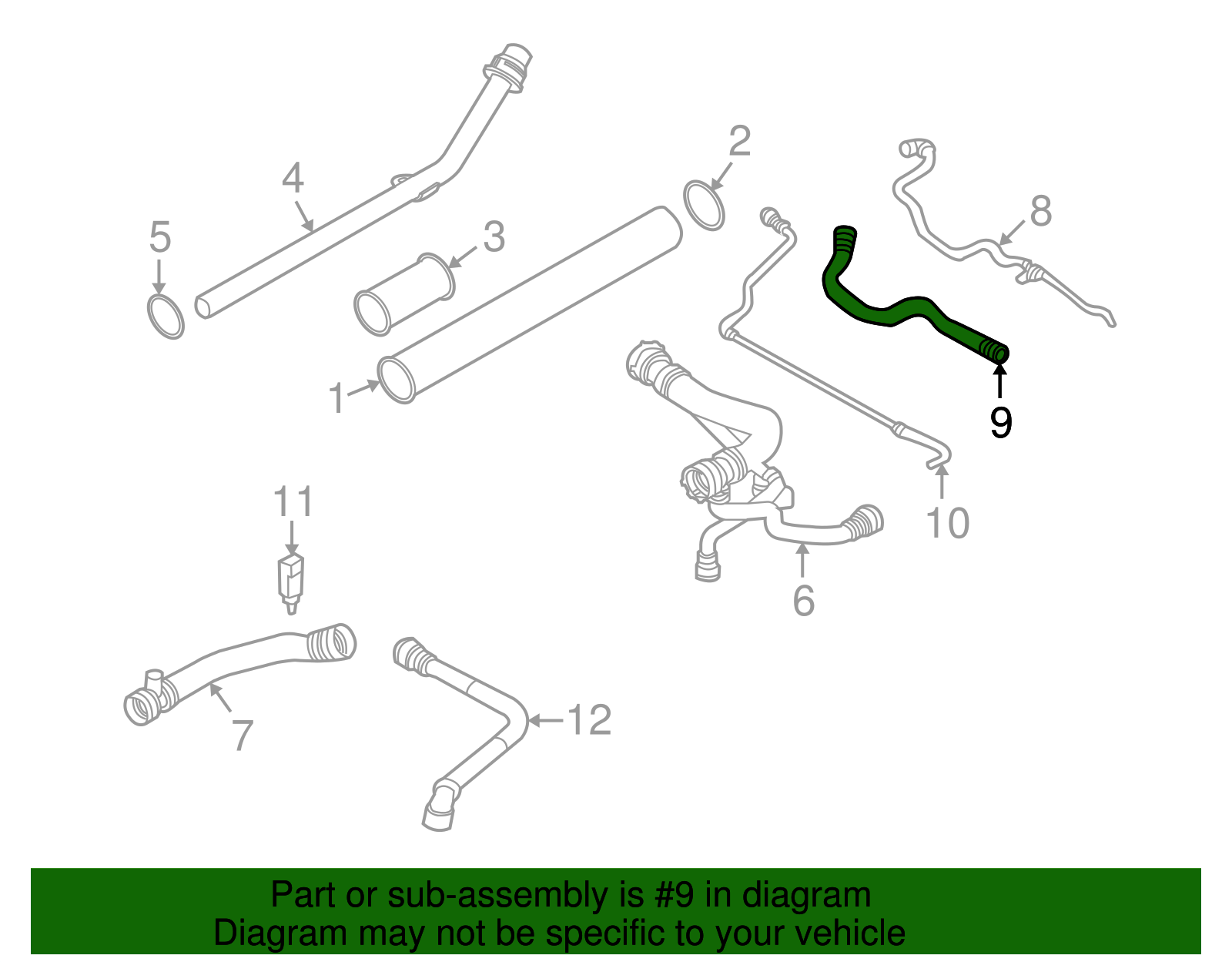 17127545653 - 2004-2010 BMW Reservoir Hose (17-12-7-545-653) | BMW of ...